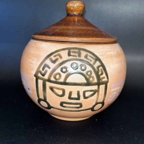 Art | Chimu Tumi Consorcio Ceramico Peru Brown Ceramic Bowl Pot With ...